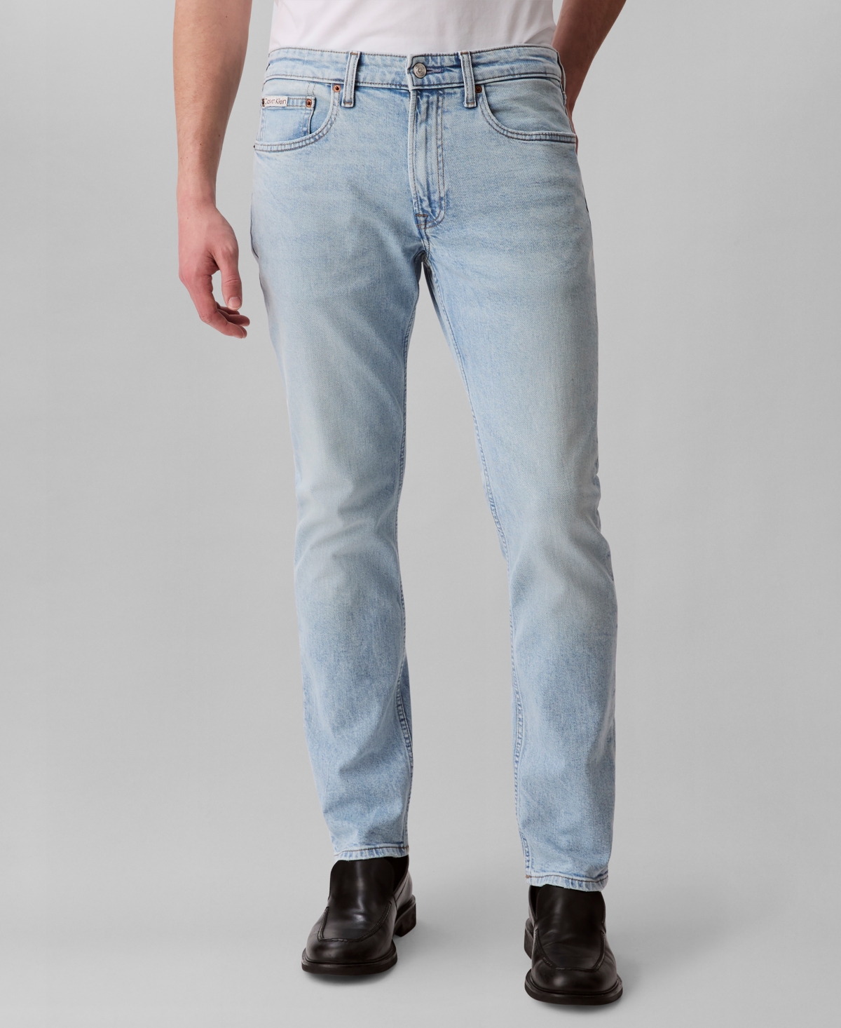 Click here for Calvin Klein Mens Slim-Fit Stretch Denim Jeans - M... prices