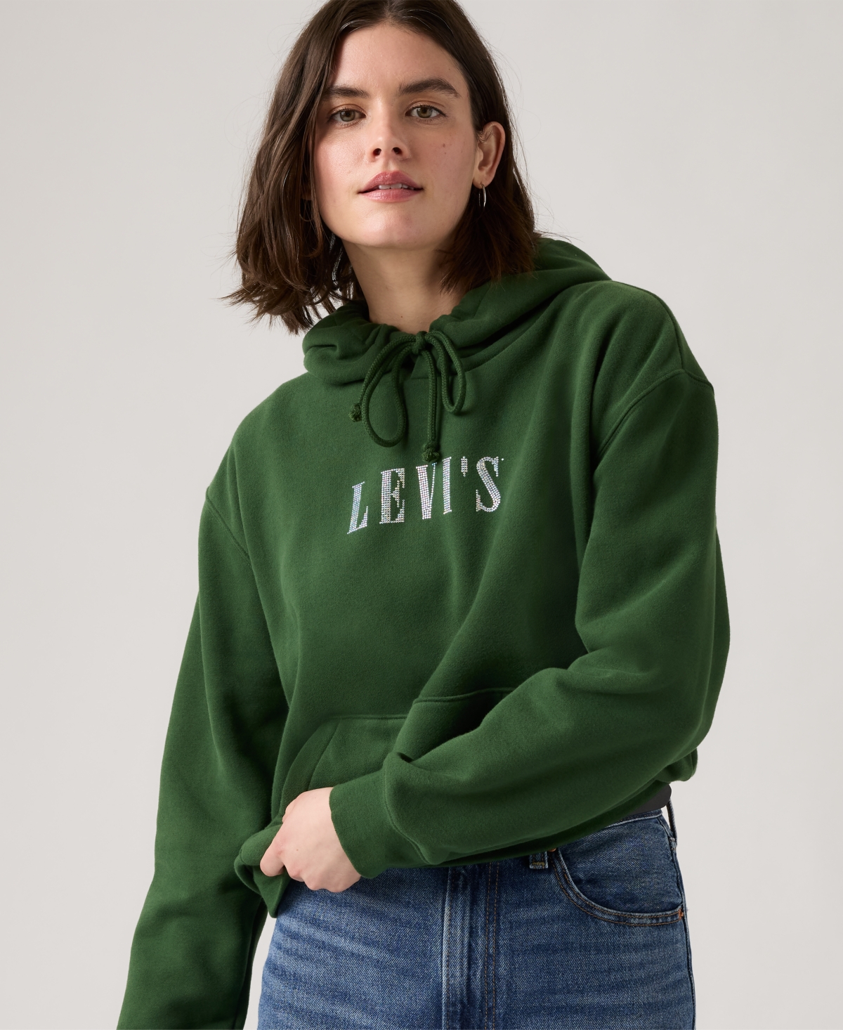 Click here for Levis Womens Rhinestone Graphic Everyday Hoodie -... prices