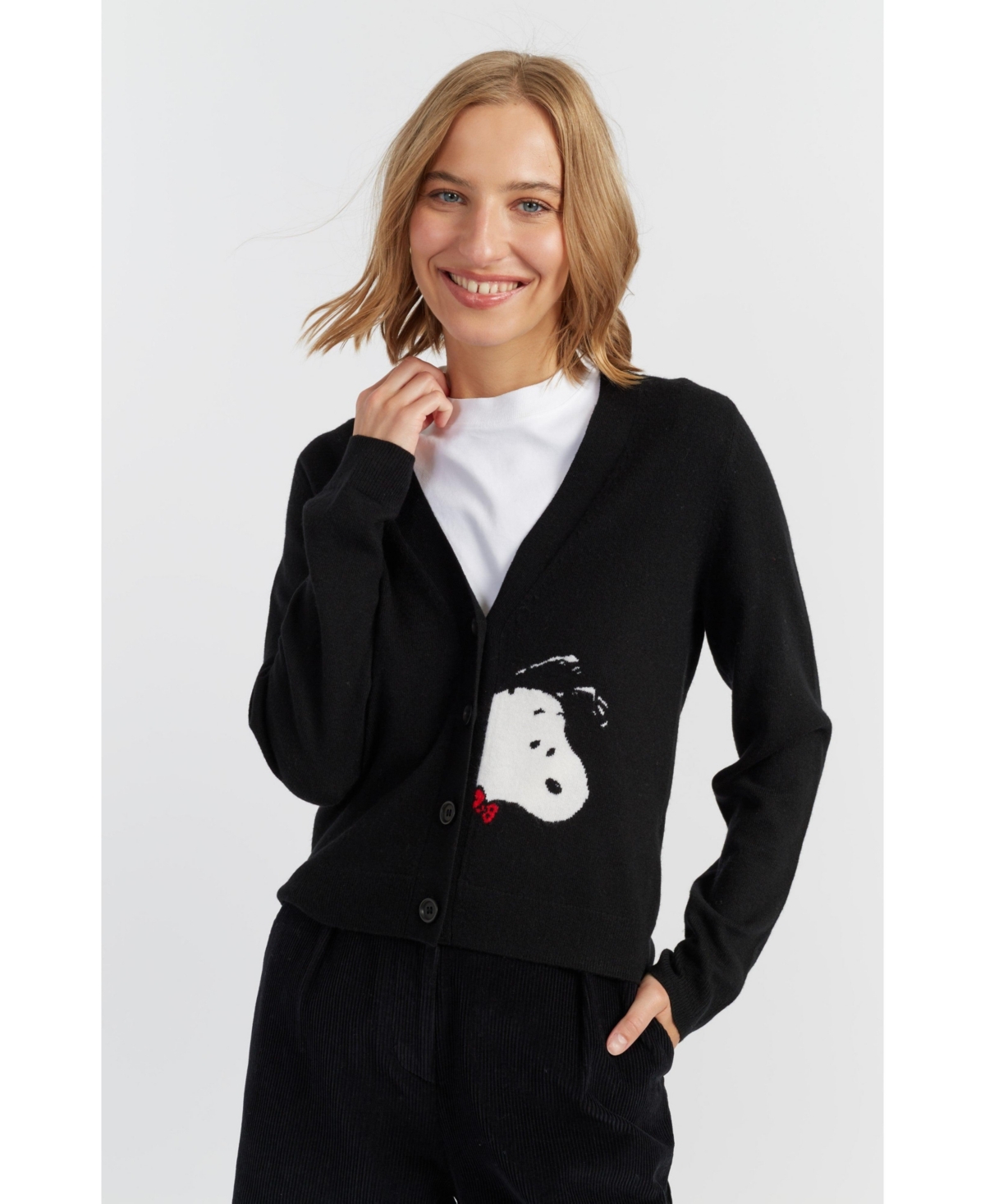 Click here for Chinti & Parker Womens Wool-Cashmere Snoopy Peekab... prices
