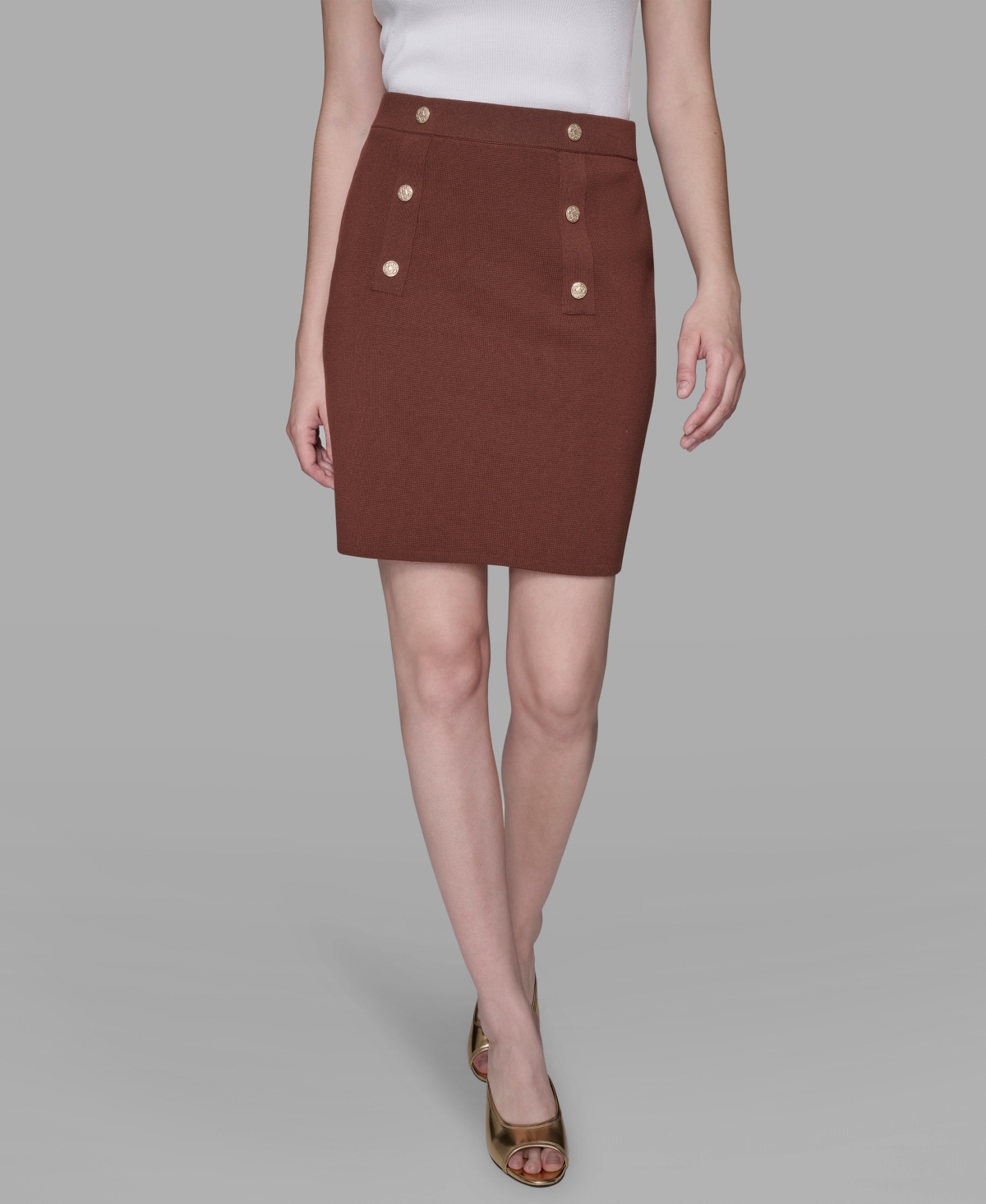 Click here for Karl Lagerfeld Paris Womens Pencil Skirt - Cappuci... prices