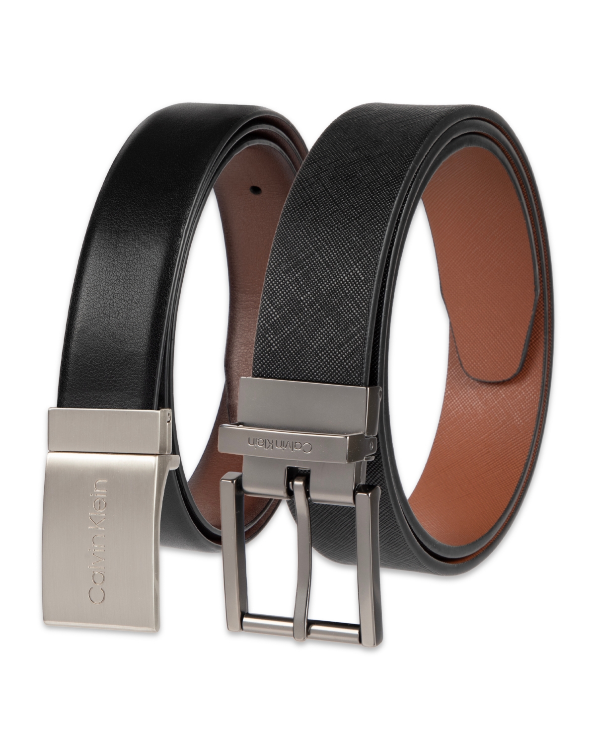 Click here for Calvin Klein Mens 2-Piece Belt Gift Set - Black/Br... prices
