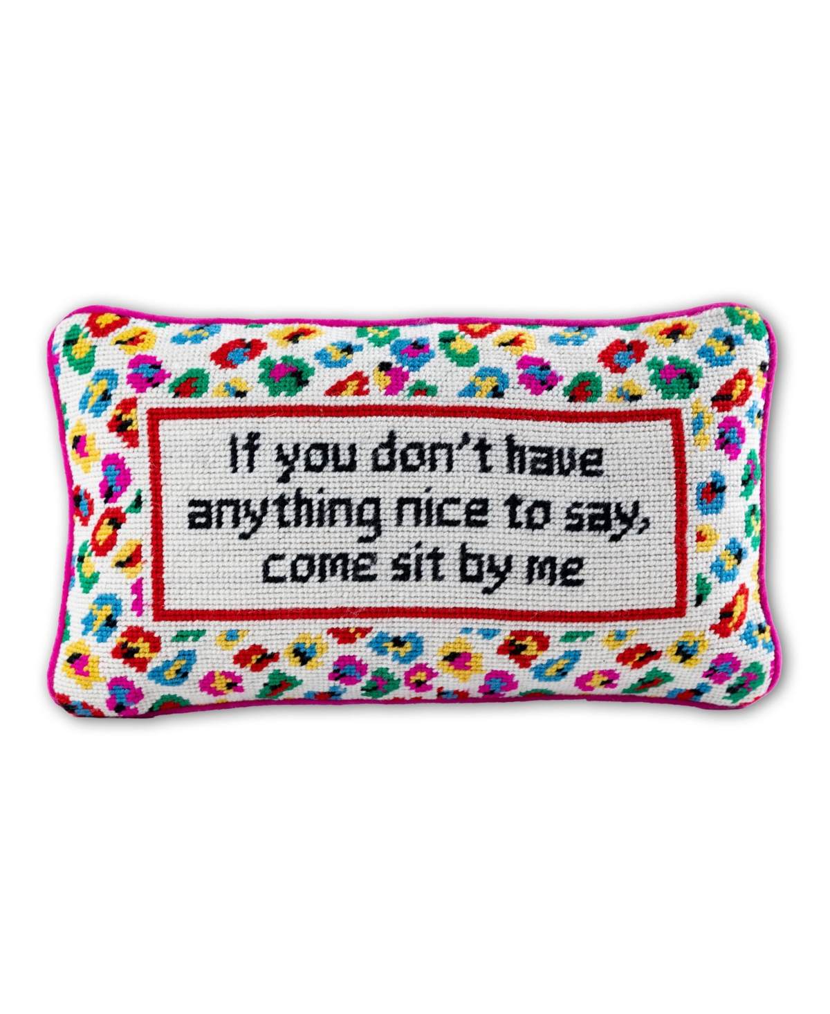 Click here for Furbish Needlepoint Pillow - Come sit by me prices