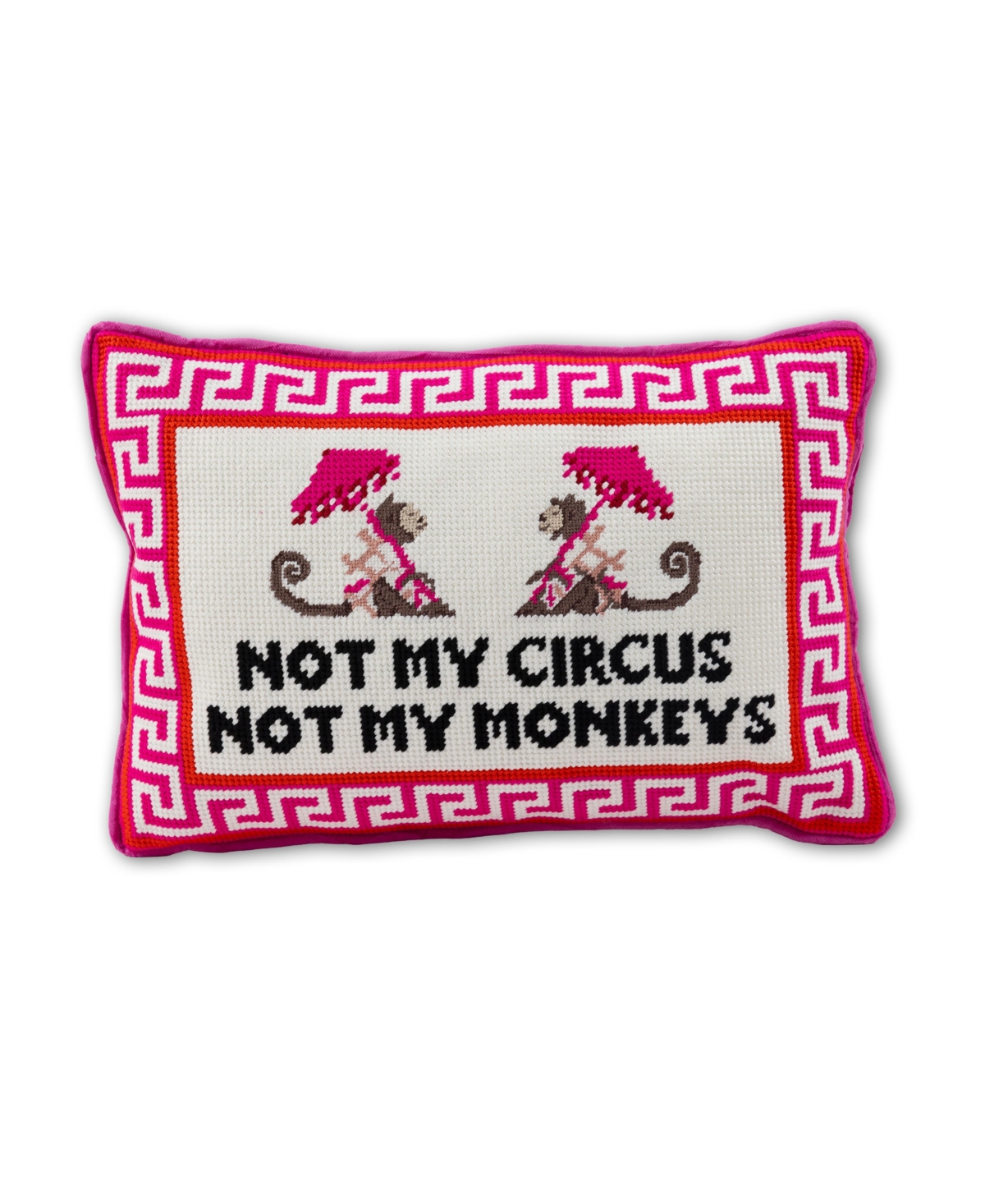 Click here for Furbish Needlepoint Pillow - Not my circus prices