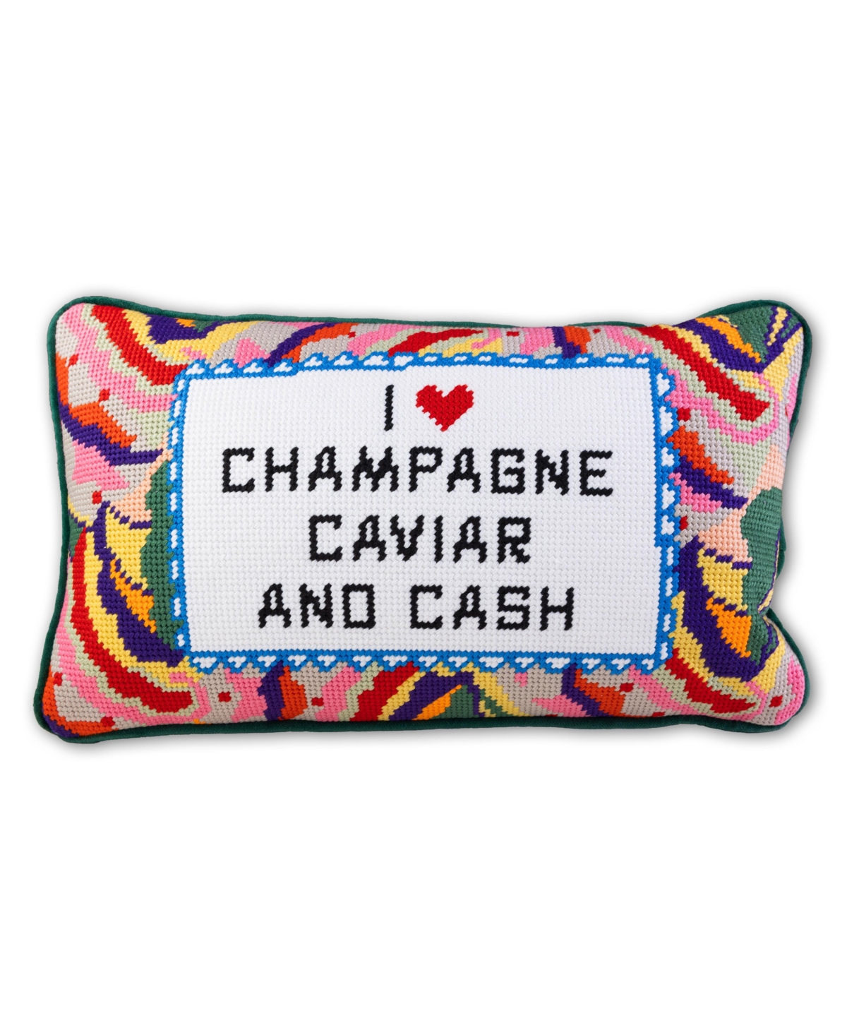 Click here for Furbish Needlepoint Pillow - Caviar and cash prices