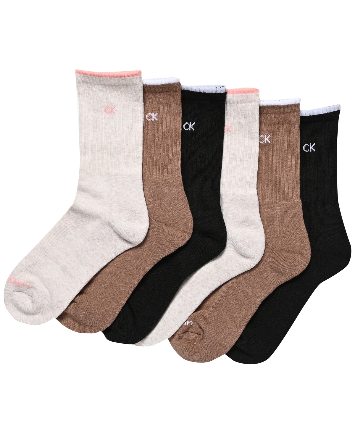 Click here for Calvin Klein Womens 6-Pk. Performance Crew Socks -... prices