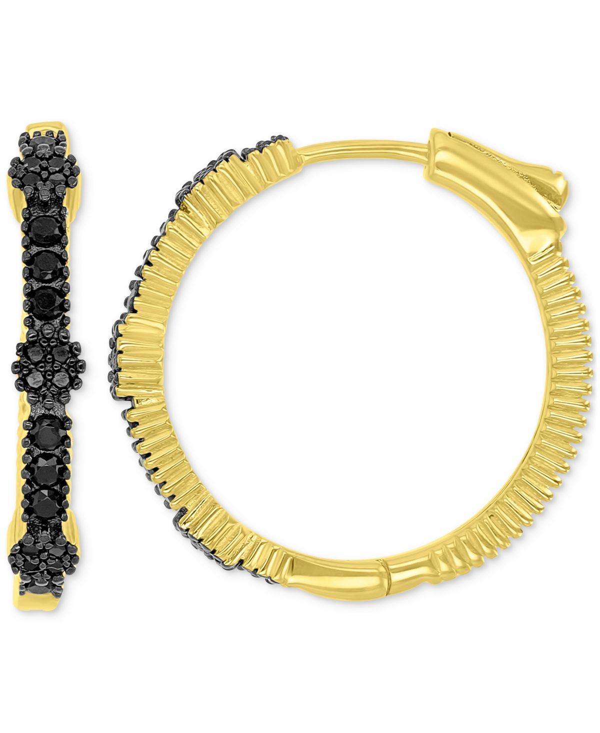 Click here for Macys Black Spinel Earrings (0.668 ct.t.w.) in Ste... prices