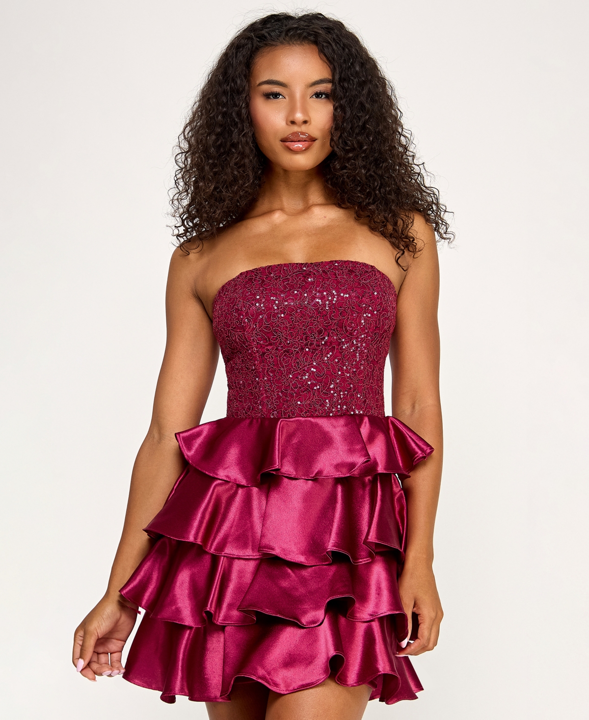 Click here for Seni & Cade Juniors Sequin Embellished Strapless S... prices