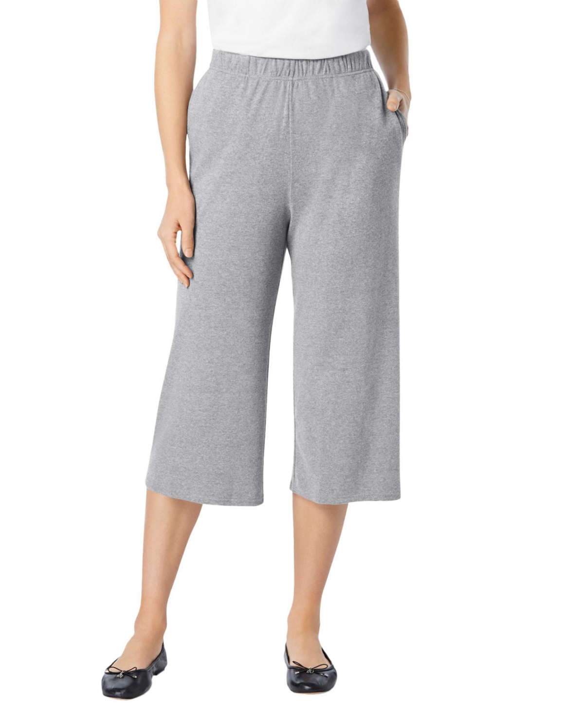 Click here for Woman Within Plus Size 7-Day Knit Culotte - Medium... prices