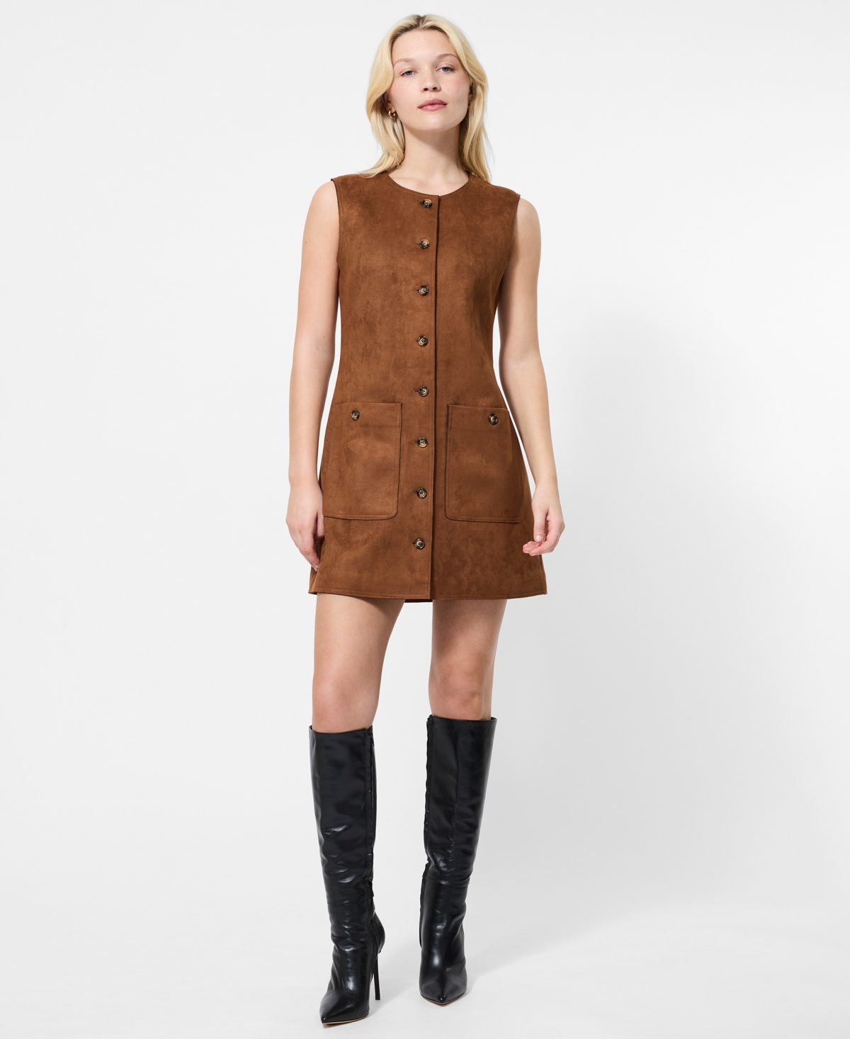 Click here for French Connection Womens Sleeveless Boxy Dress - 2... prices