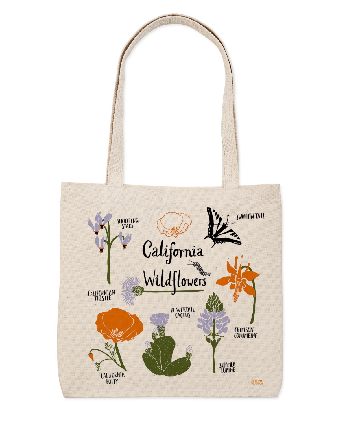 Click here for California Wildflower Everyday Tote - Lilac  orang... prices