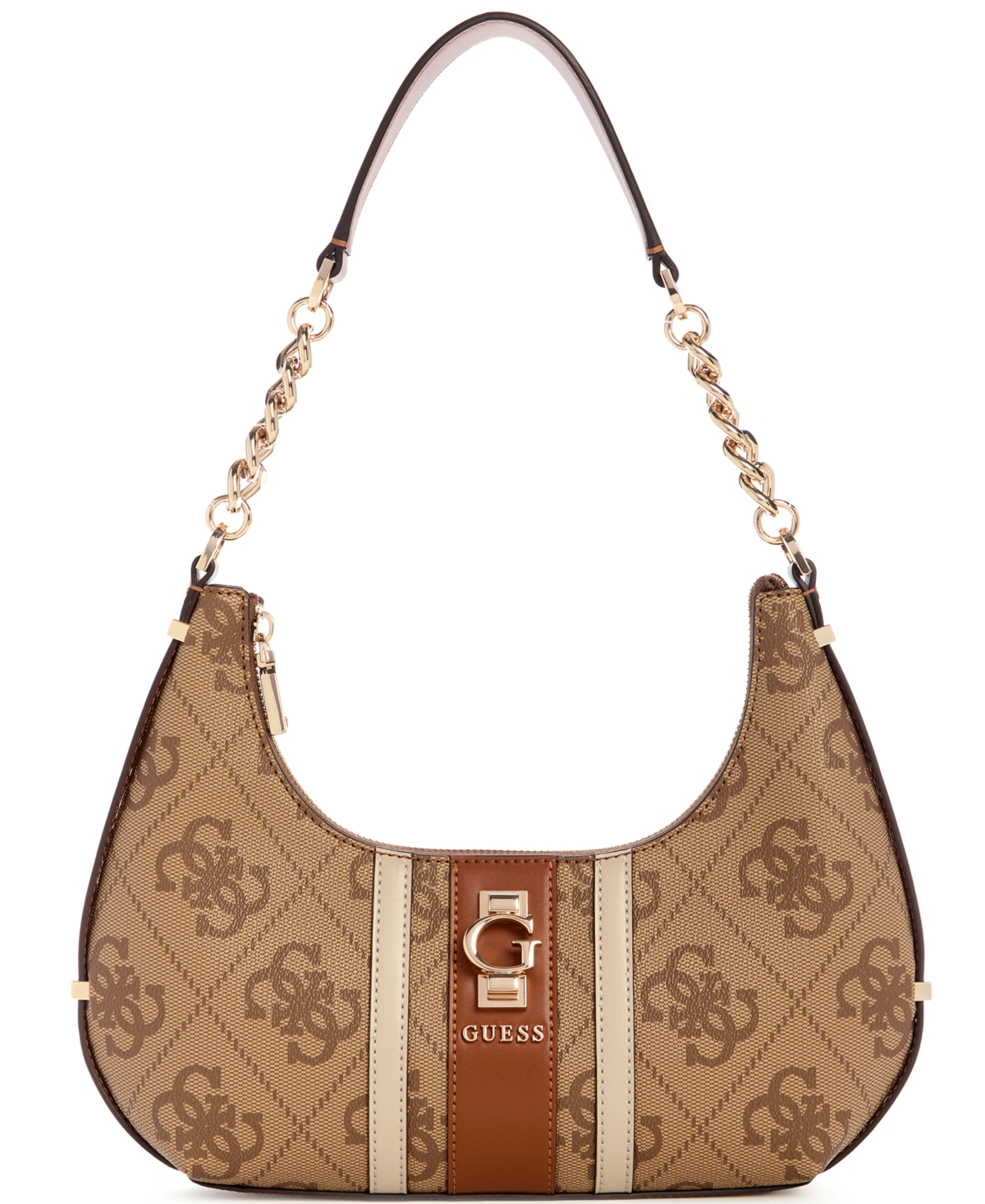 Click here for Guess Womens Erenia Top Zip Shoulder Bag - Latte L... prices