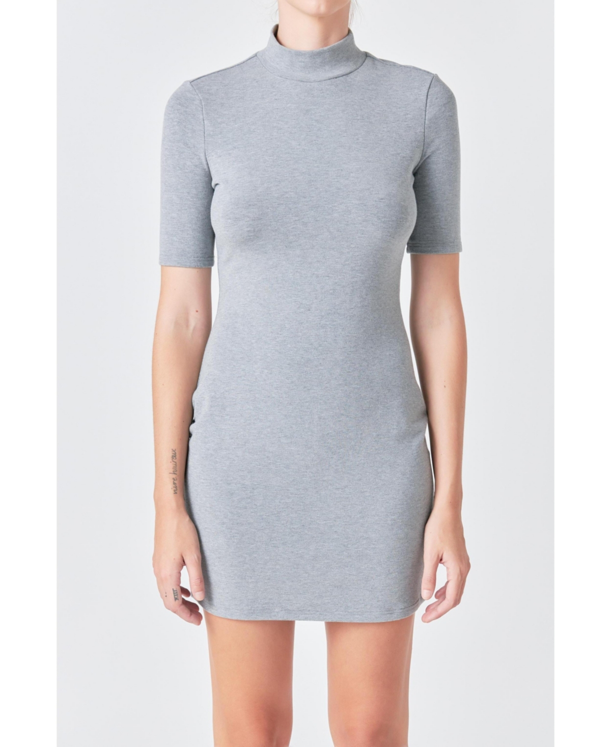 Click here for Grey Lab Womens Soft Mock Neck Mini Dress - Heathe... prices