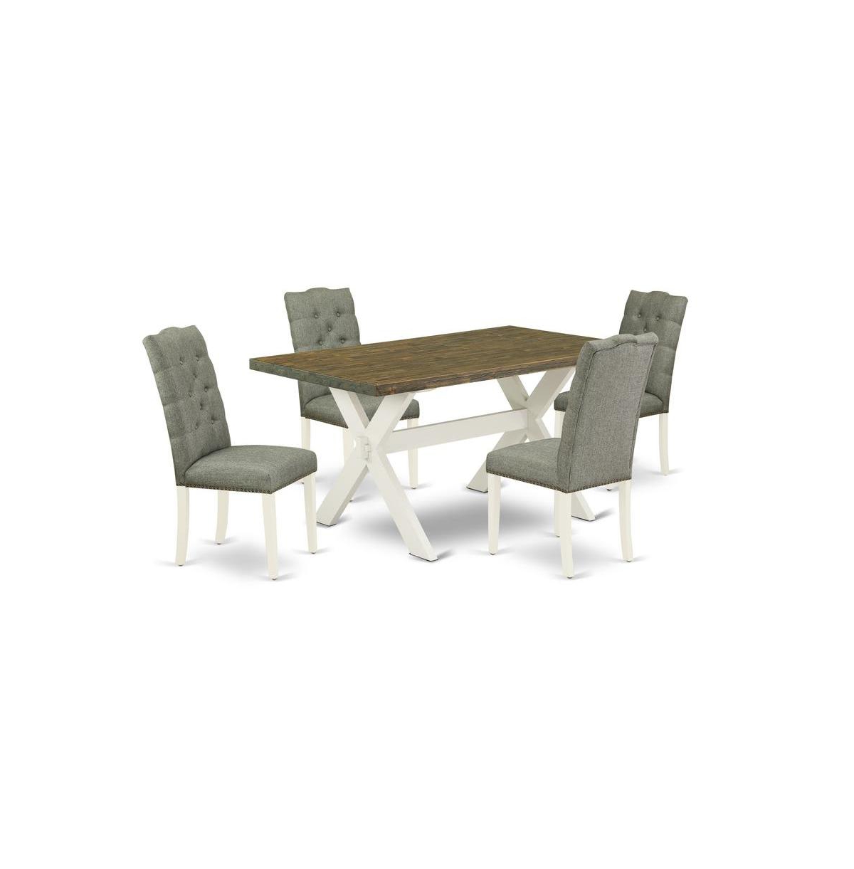Click here for East West Furniture 5-Pc Dining Room Table Set- 4... prices