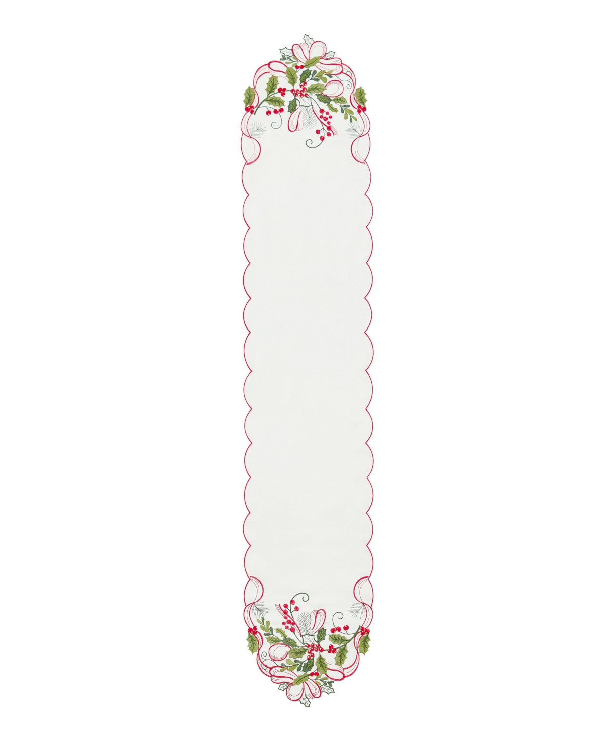 Click here for Elrene Holly Ribbon Embroidered Cutwork Fabric Run... prices