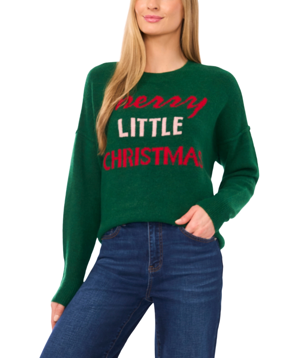Click here for CeCe Womens Merry Little Christmas Long Sleeve Swe... prices