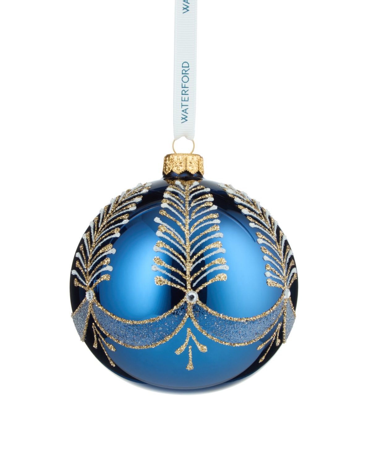 Click here for Waterford Holiday Heirlooms Blue Bauble Ornament -... prices