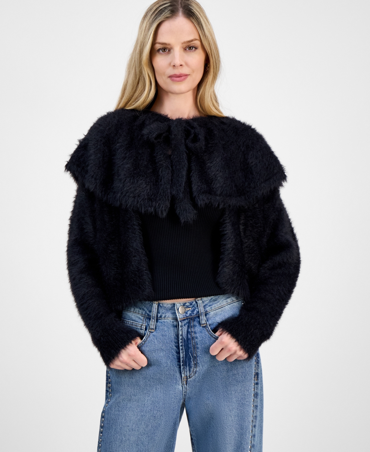 Click here for And Now This Petite Cape Long-Sleeve Sweater  Macy... prices