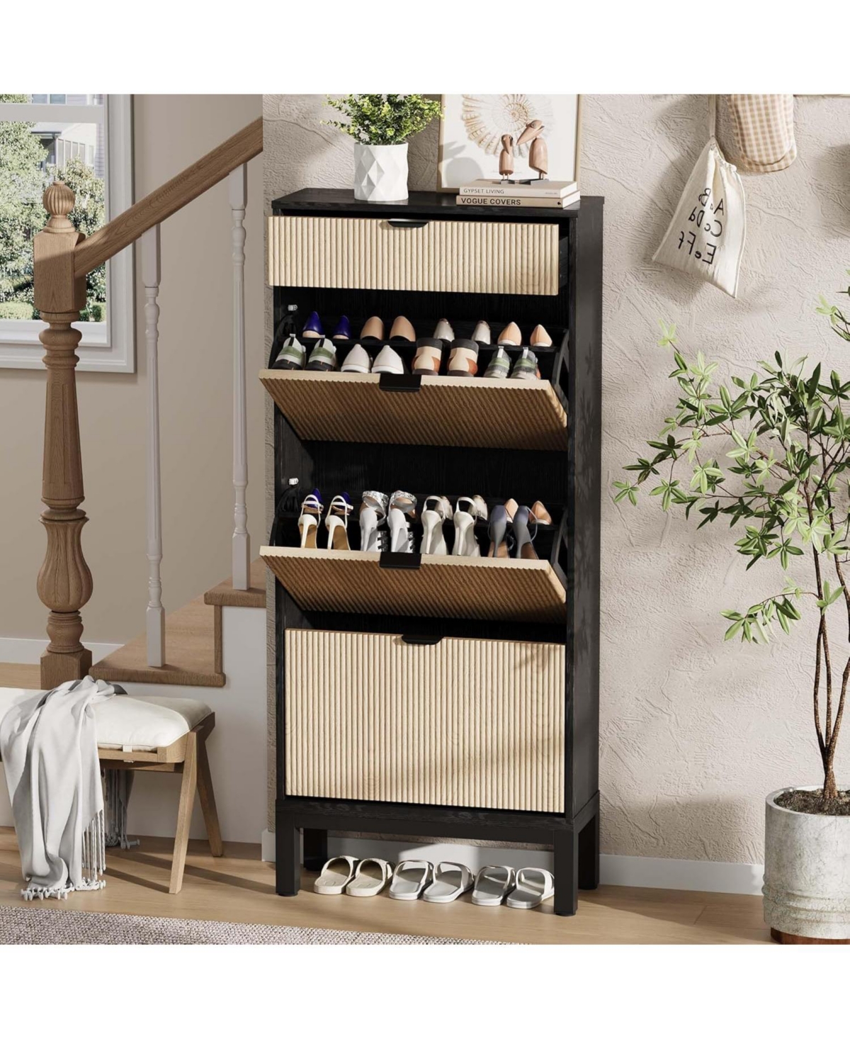 Click here for gaomon Shoe Storage Cabinet with 3 Flip Drawers an... prices