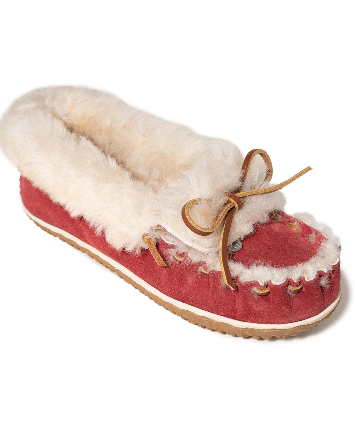 Click here for Minnetonka Womens Ultimate Sheepskin Slipper - Red prices