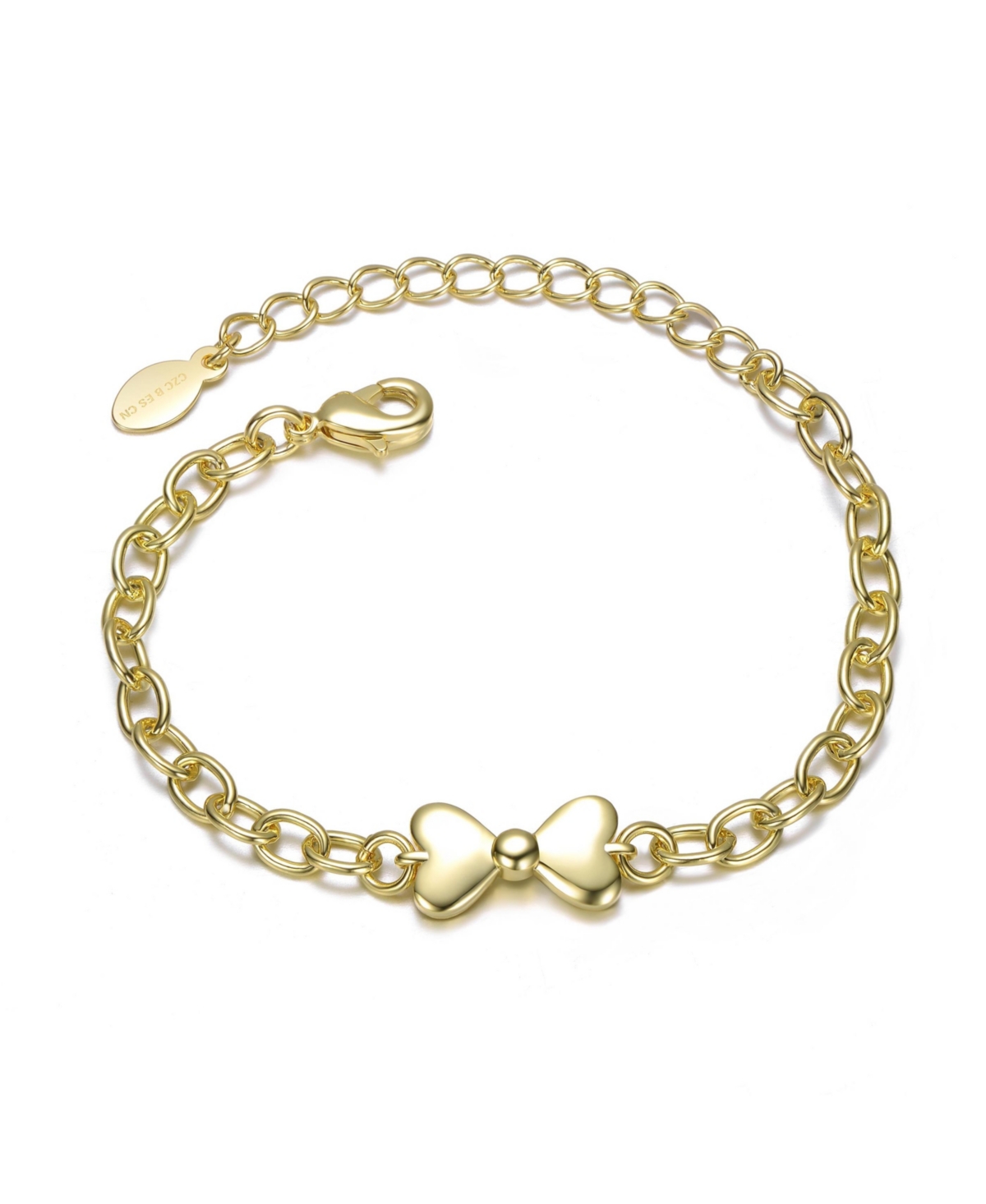Click here for GiGiGirl 14K Gold Plated with Link Chain Bow Desig... prices