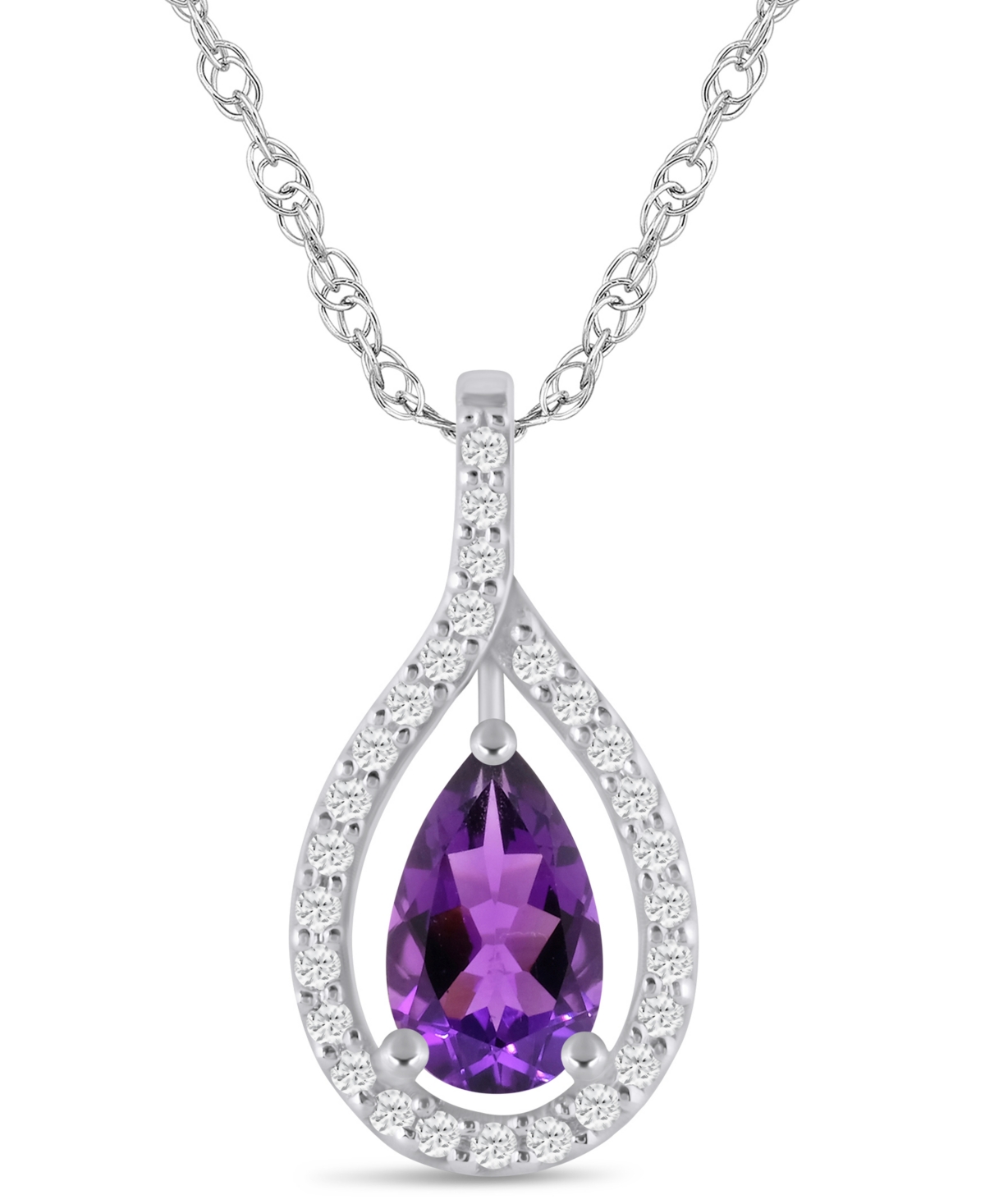Click here for Macys Gemstone and Diamond Necklace (1/5 ct. t.w.)... prices
