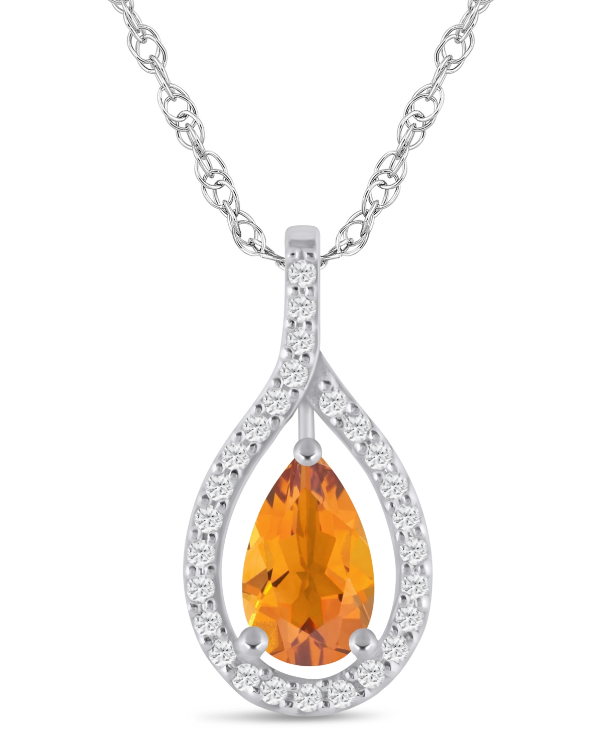 Click here for Macys Gemstone and Diamond Necklace (1/5 ct. t.w.)... prices