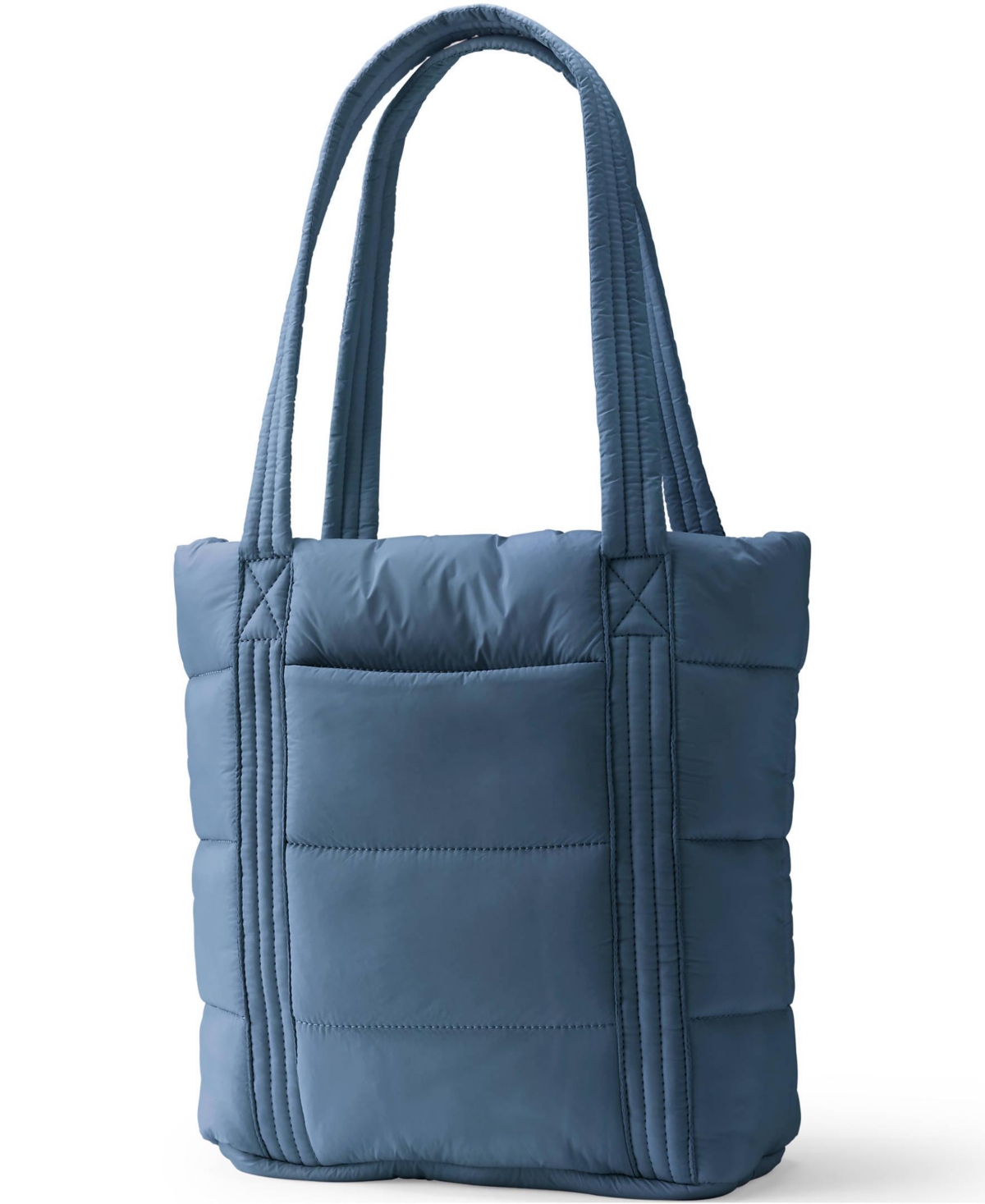 Lands End Wanderweight Ultralight Packable Tote Bag - Vintage blue