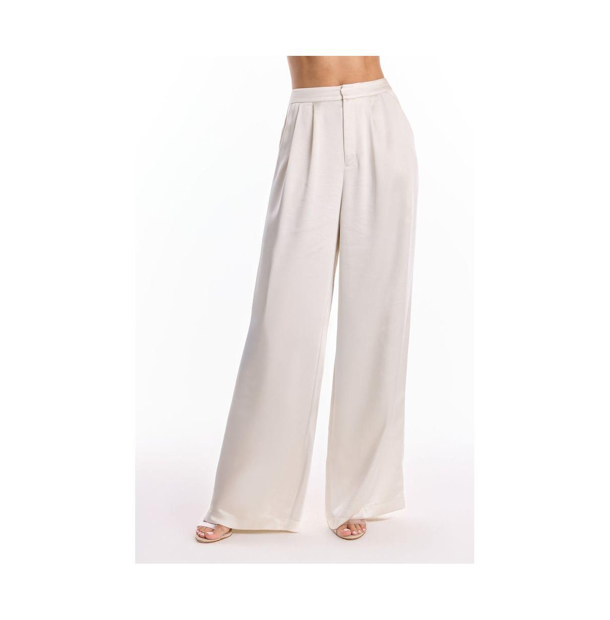 Click here for The Noli Shop Womens Valentina Satin Pant - Pearl prices