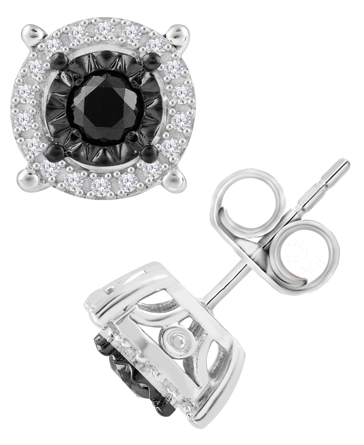 Click here for Black & White Diamond Earrings (1 ct. t.w.) in Ste... prices