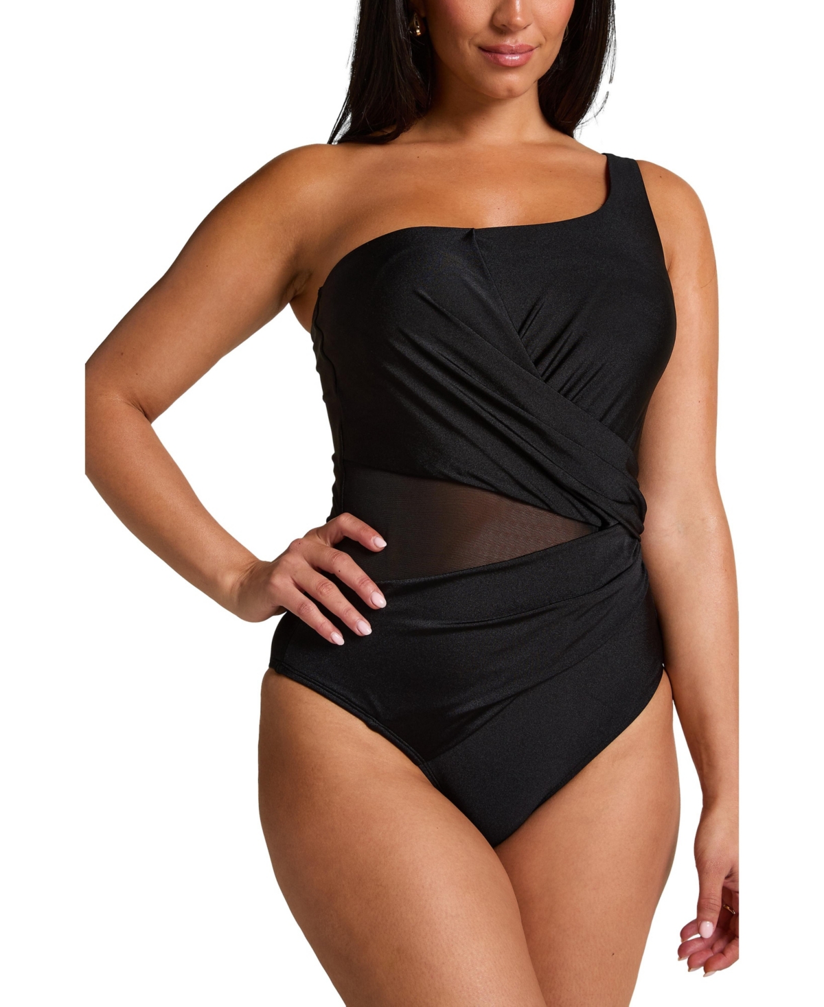 Click here for Hunkemoller Womens Shaping Shell Mesh Swimsuit - B... prices