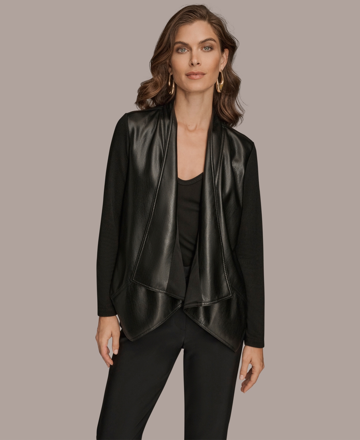 Click here for Donna Karan New York Womens Flyaway Long Sleeves J... prices