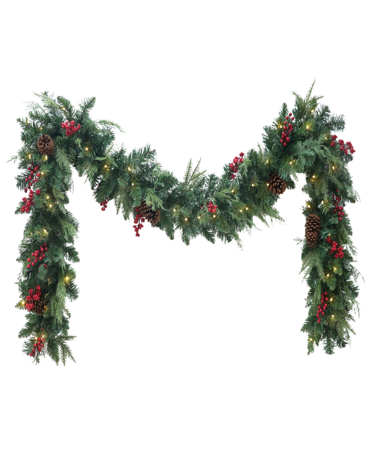 Click here for Puleo 10 Pre-Lit Battery-Operated Adorned Garland... prices
