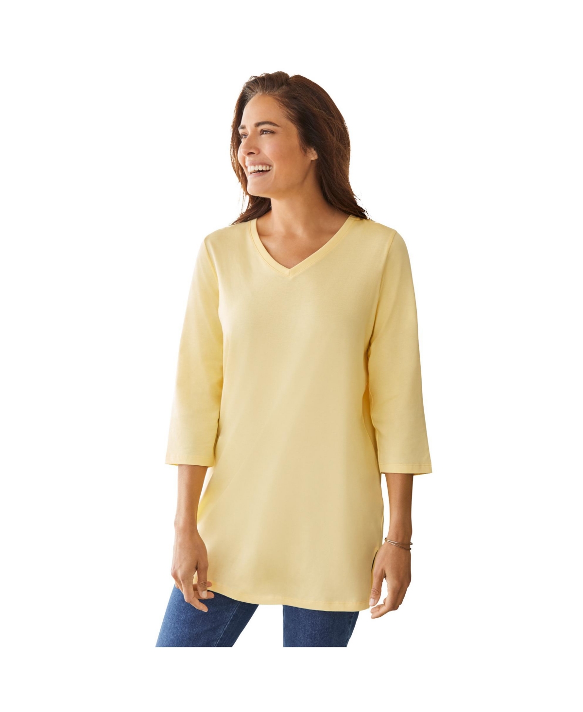 Click here for Woman Within Plus Size Within Perfect Three-Quarte... prices