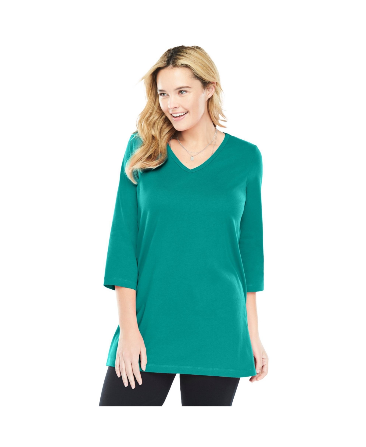 Click here for Woman Within Plus Size Within Perfect Three-Quarte... prices
