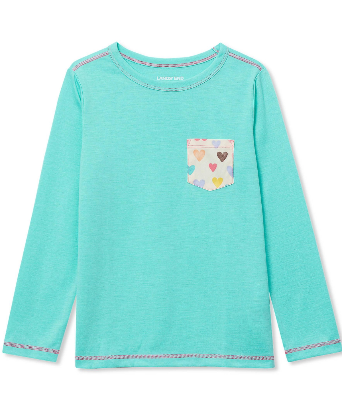 Click here for Lands End Big Girls Soft Jersey Pocket Sleep Top -... prices