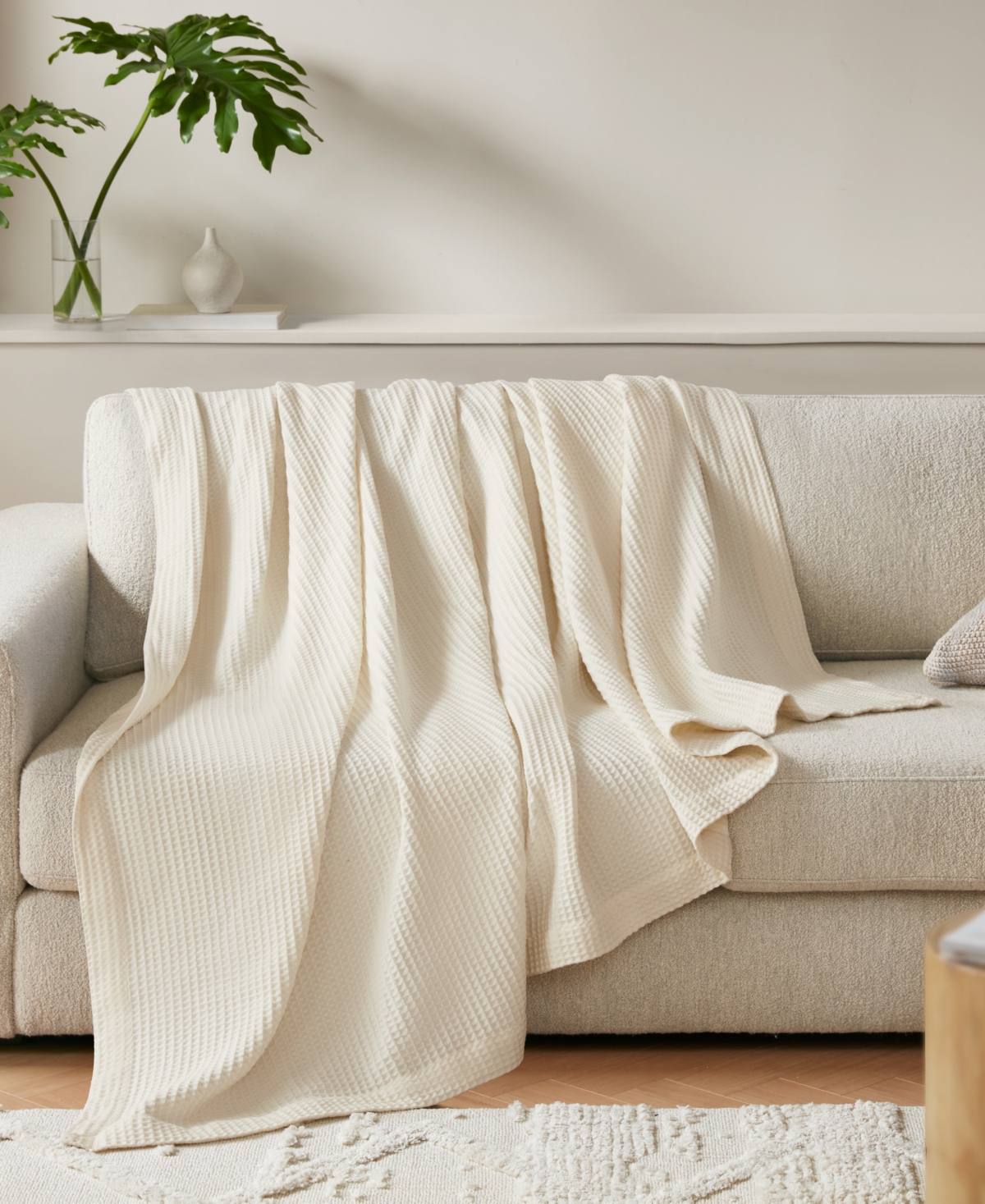 Click here for Madison Park Waffle Weave Cotton Blanket  Full/Que... prices