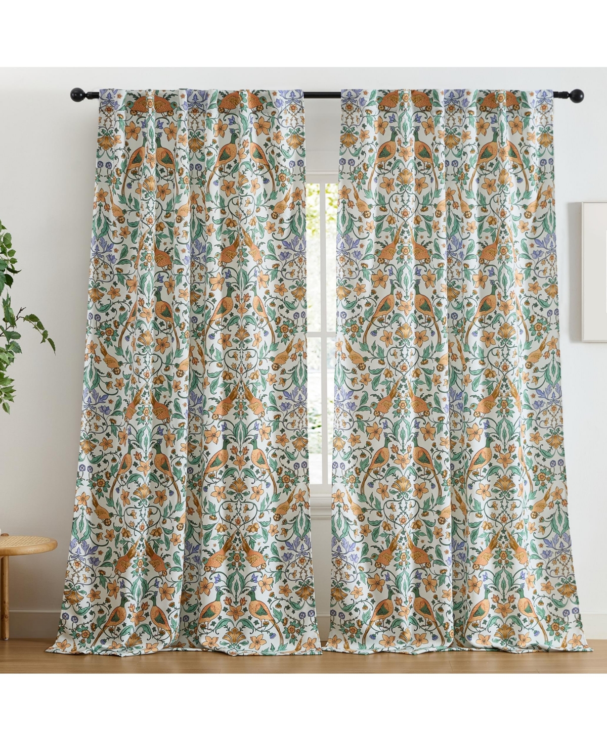 Click here for Hlc.me Florence Floral & Birds Patterned Window Ba... prices