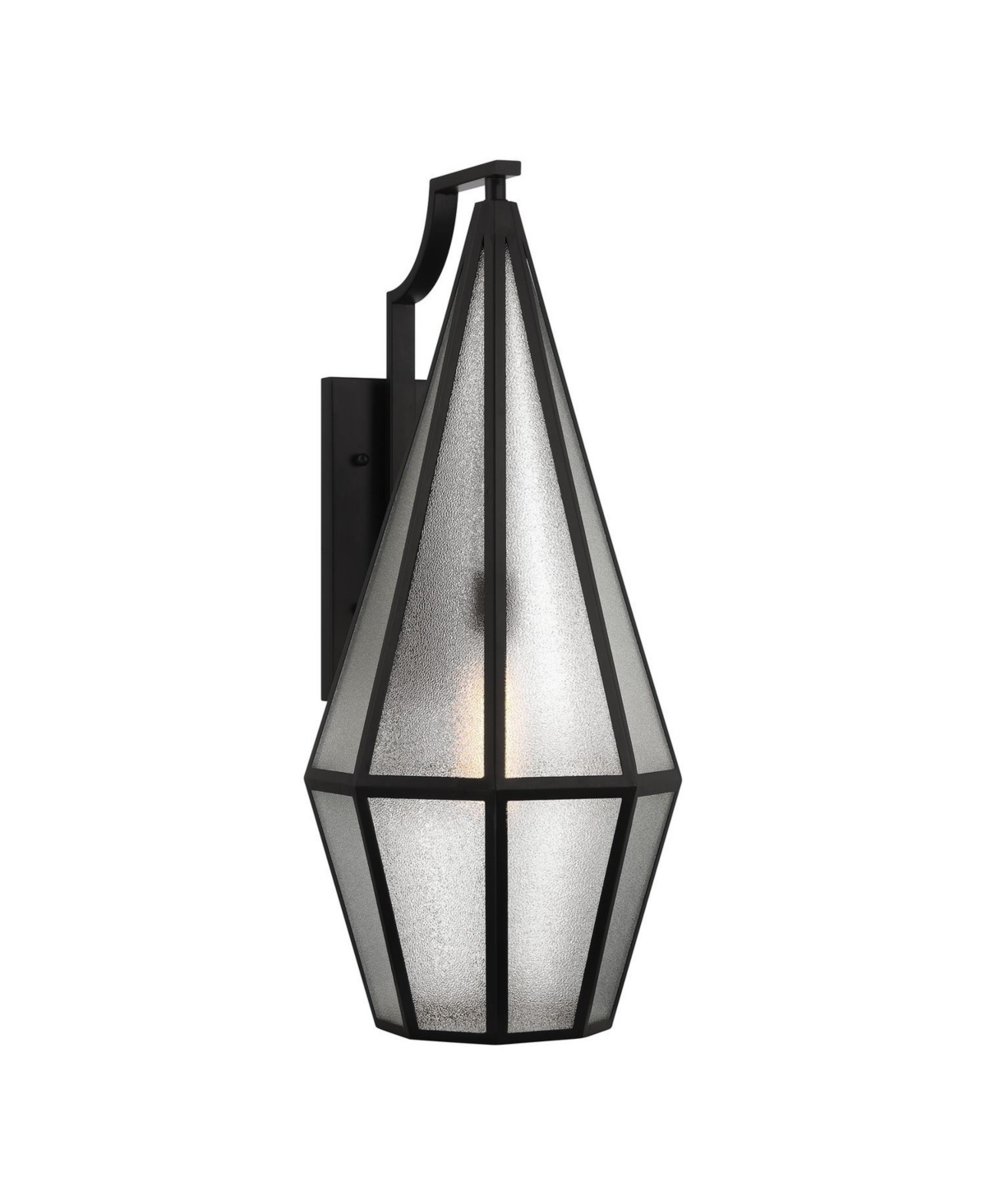 Click here for Peninsula 1-Light Outdoor Wall Lantern in Matte Bl... prices