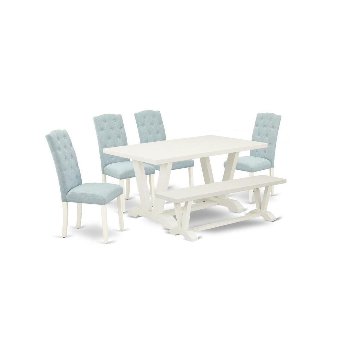 Click here for East West Furniture 6-Pc Dining Room Set- 4 Padded... prices