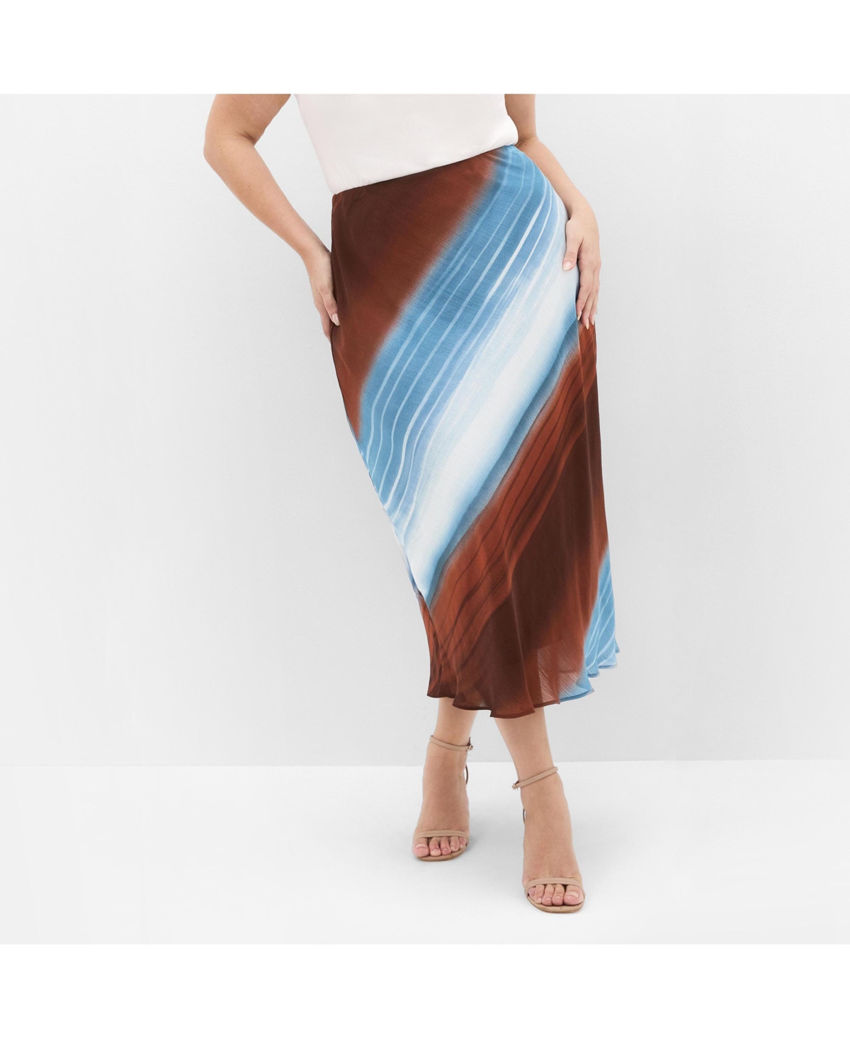 Click here for City Chic Womens Plus Size Levitate Print Skirt -... prices