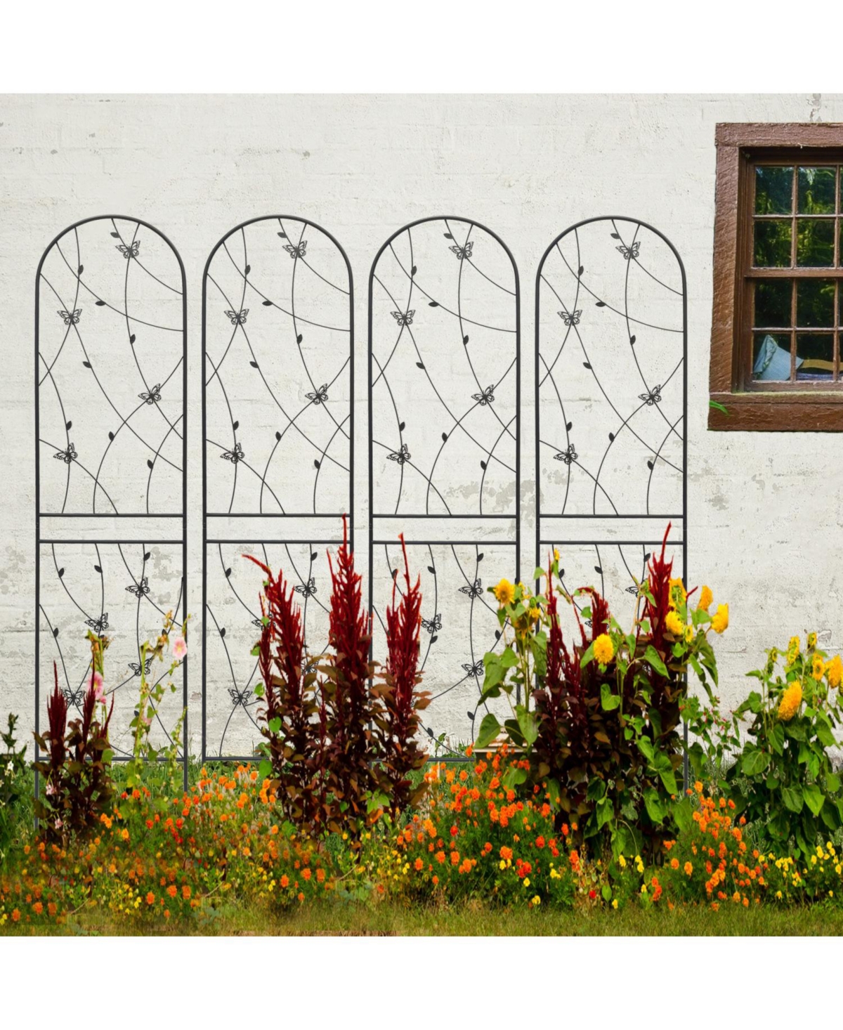 Click here for Streamdale Furniture 4 Pack Metal Garden Trellis... prices