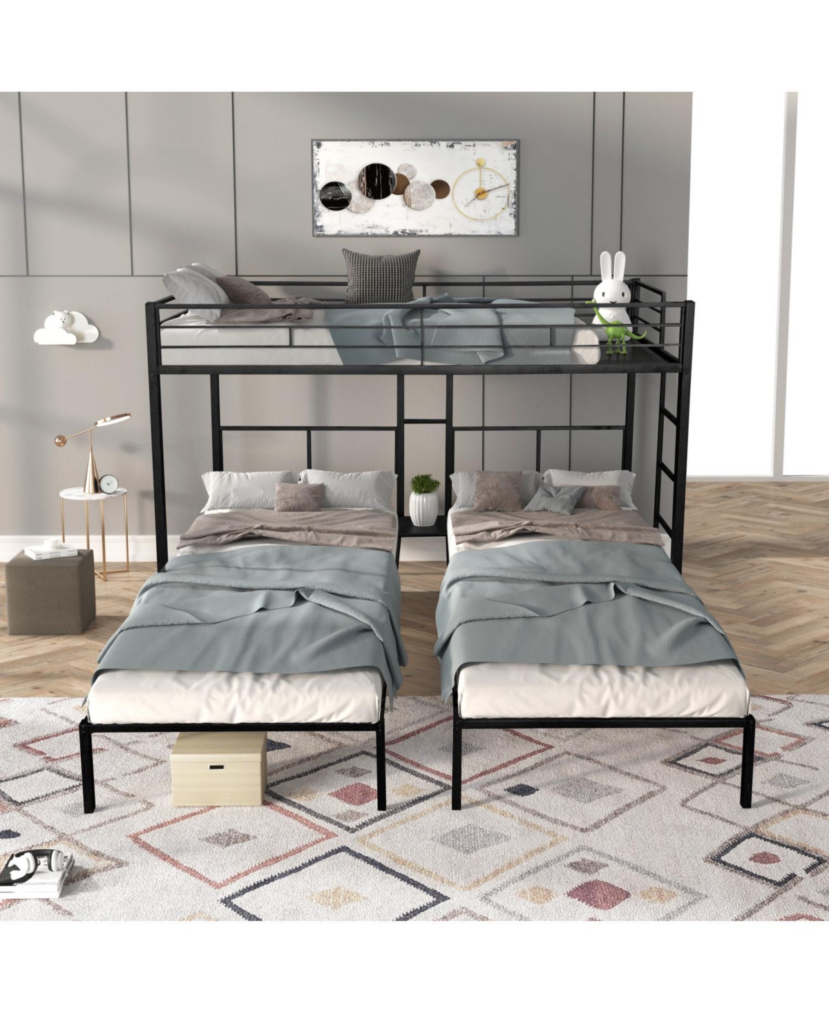 Click here for Streamdale Furniture Triple Bunk Bed - Sturdy Meta... prices