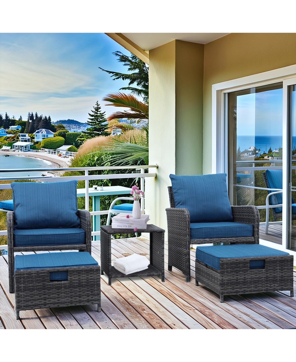 Click here for Streamdale Furniture Wicker Patio Furniture Set wi... prices