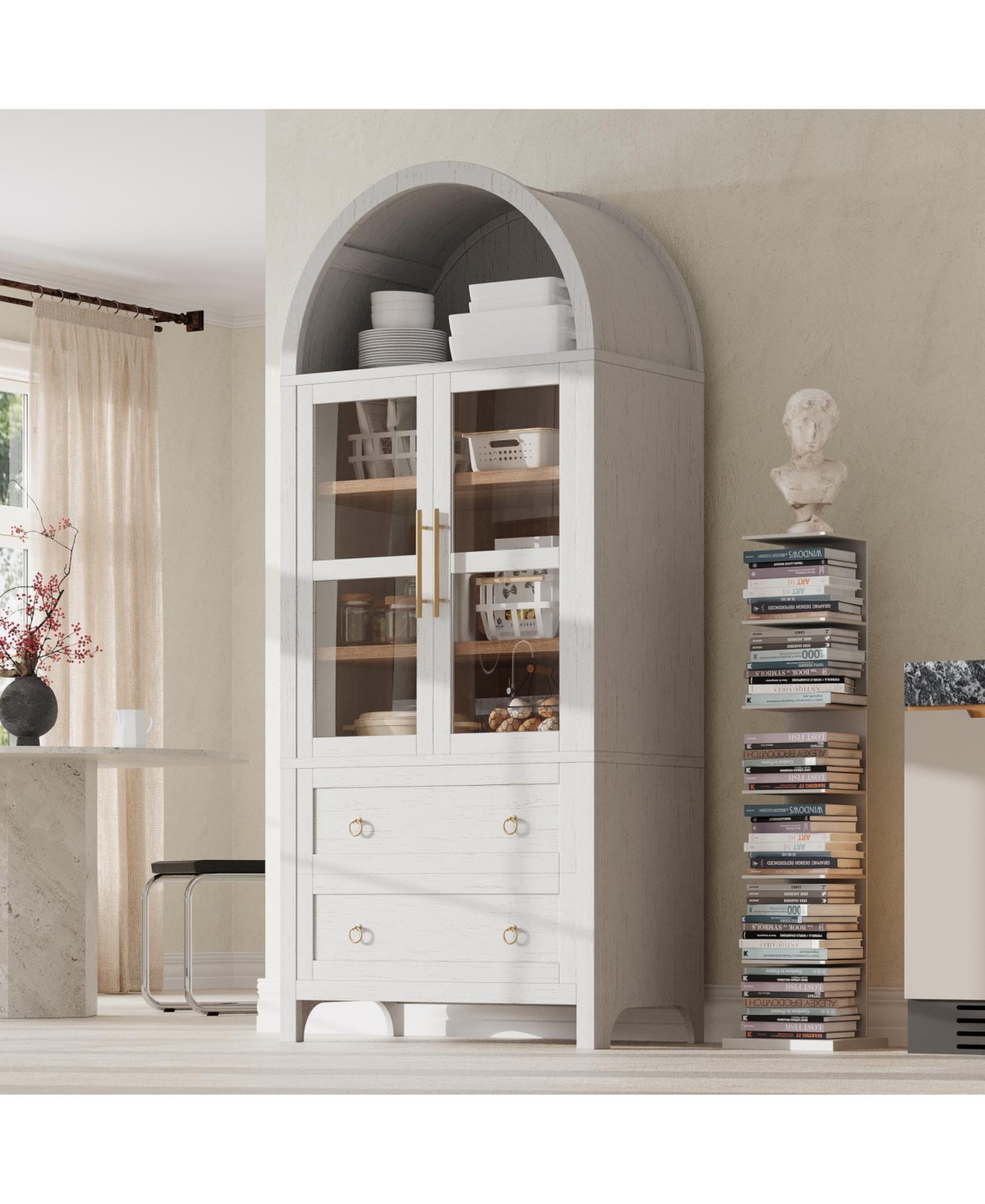 Click here for Streamdale Furniture 71" Arched Kitchen Pantr... prices