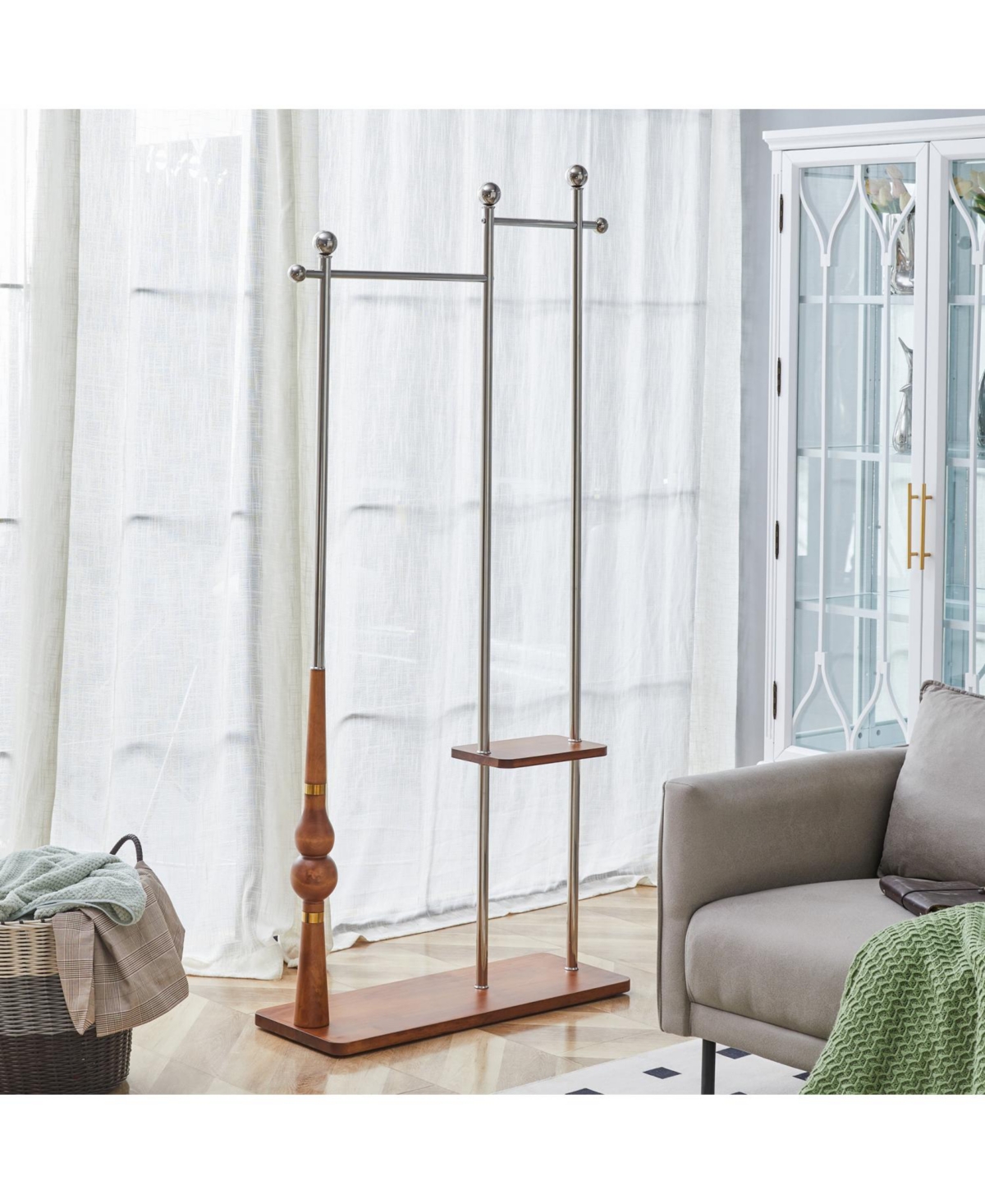 Click here for Streamdale 70 Industrial Coat Rack - Wood & Steel... prices