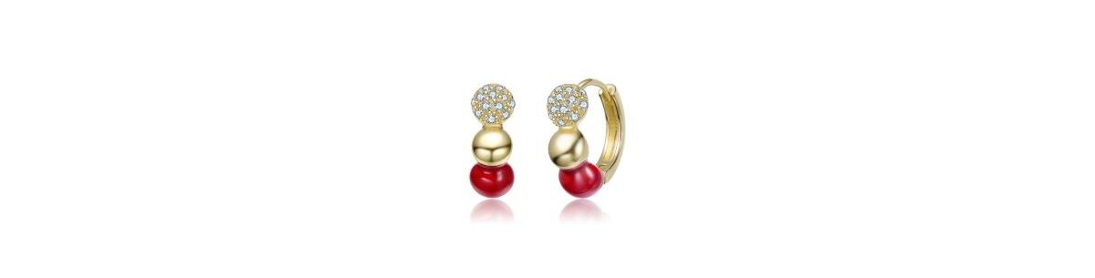 Click here for GiGiGirl 14K Gold Plated with Red Enamel & Clear C... prices