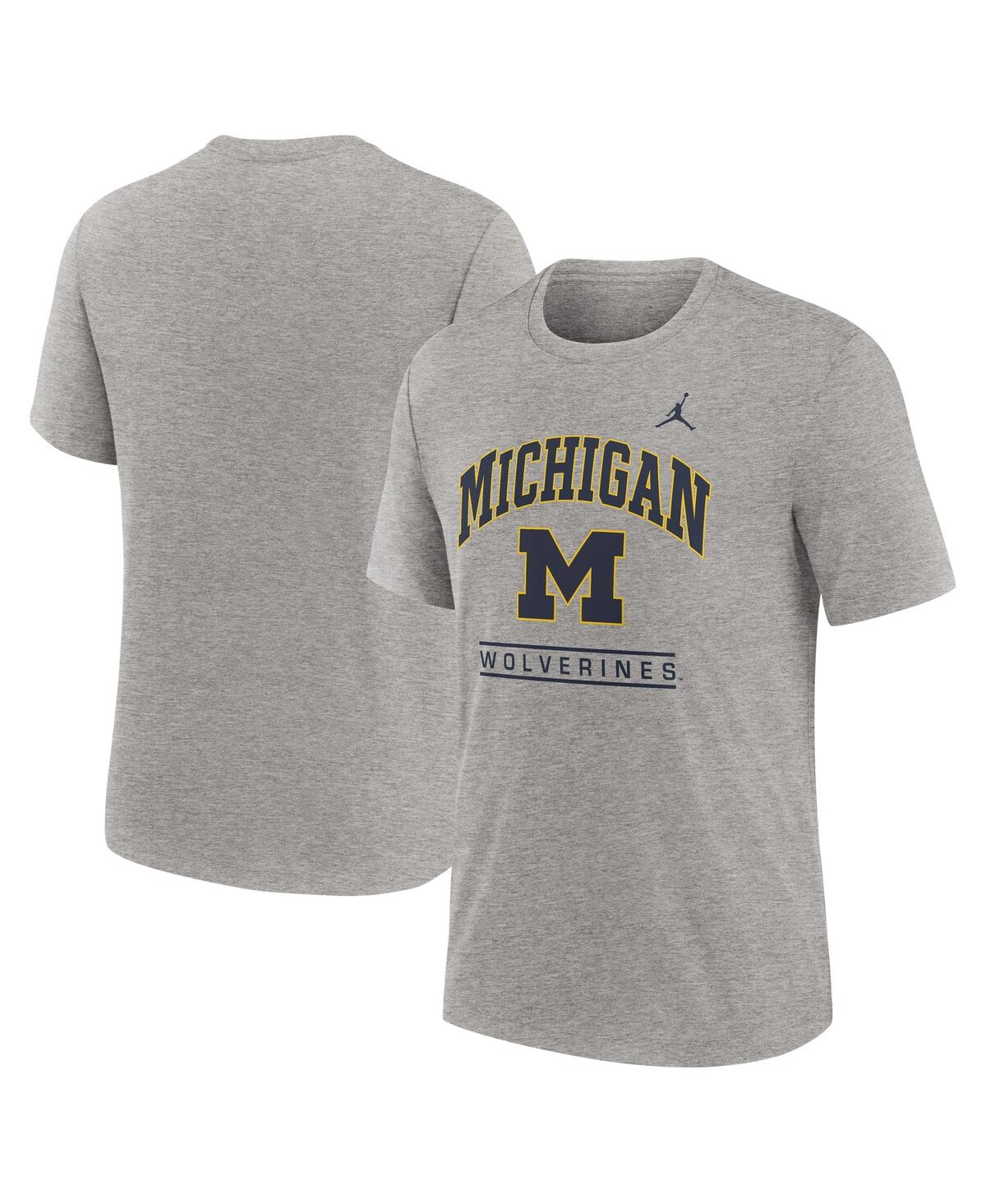 Click here for Jordan Mens Heather Gray Michigan Wolverines Arch... prices