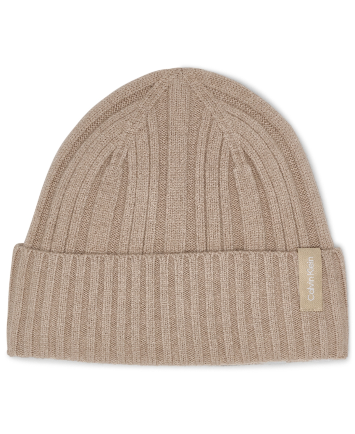 Click here for Calvin Klein Variegated Rib Beanie - Heathered Alm... prices