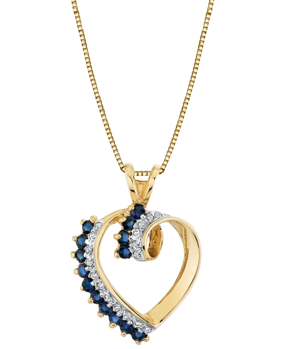 Click here for Macys Sapphire Heart Pendant with Chain (7/8 ct. t... prices