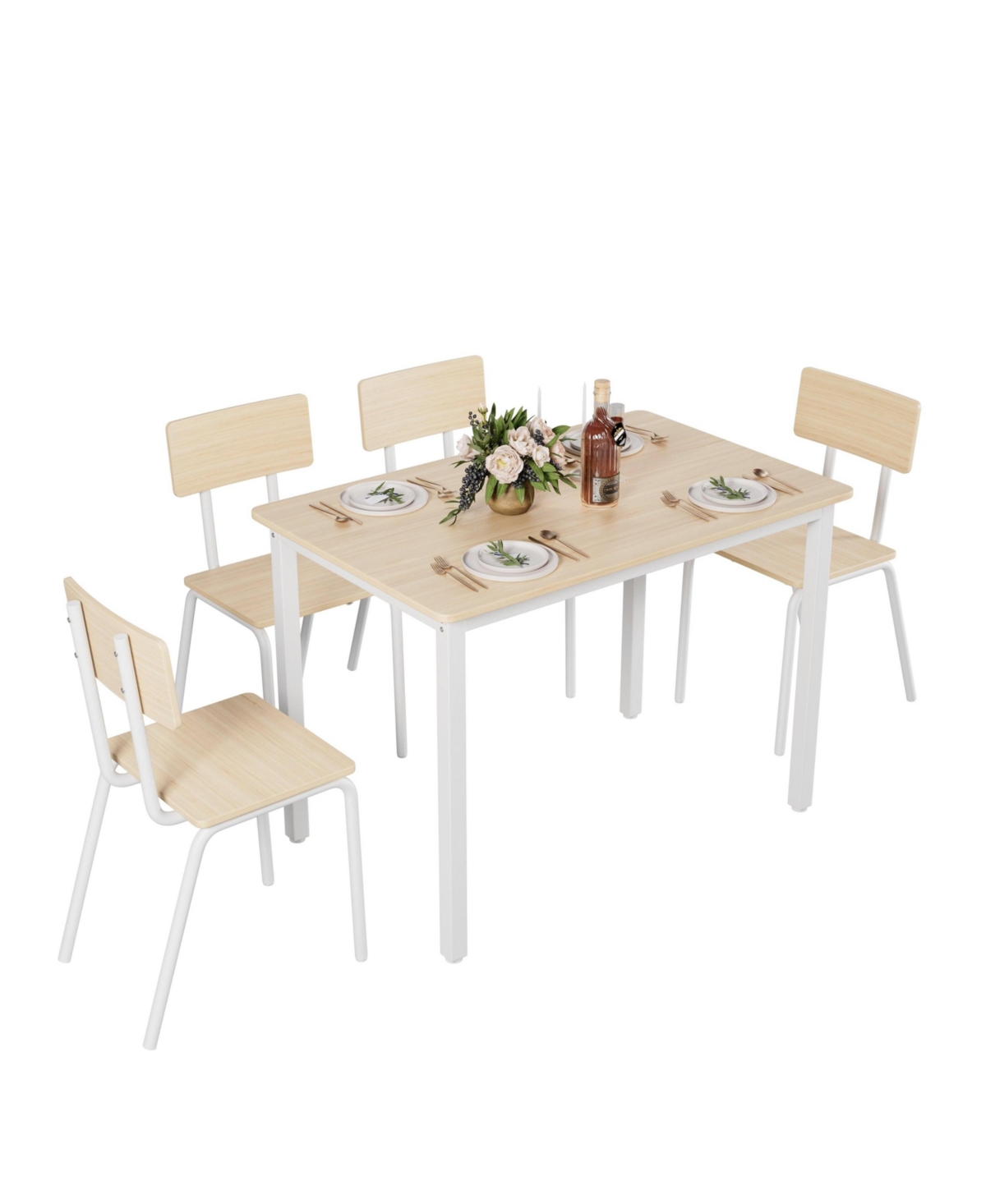 Click here for Casainc 5 Piece Dining Table Set with 4 Chairs  Me... prices